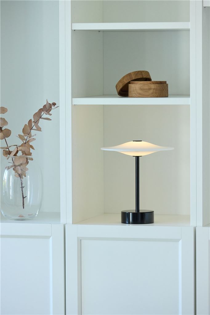 Piet Hein Sinus 22 Tragbare Tischleuchte H: 25 cm - Aluminium/Stahl